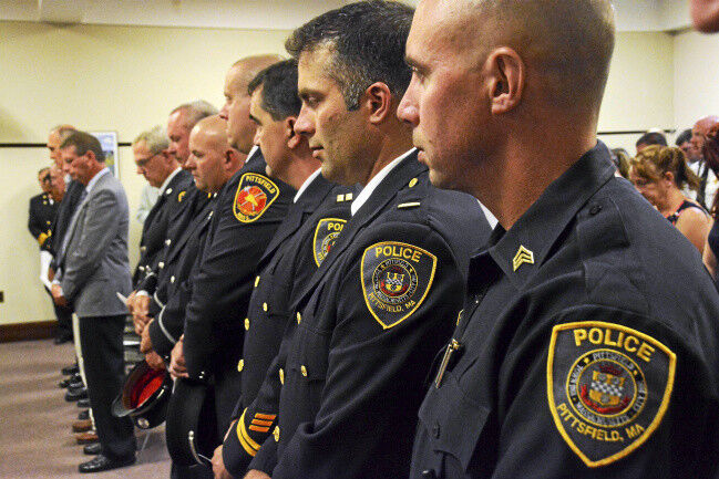 Rising in the ranks: Packed house for first Pittsfield fire, police ...