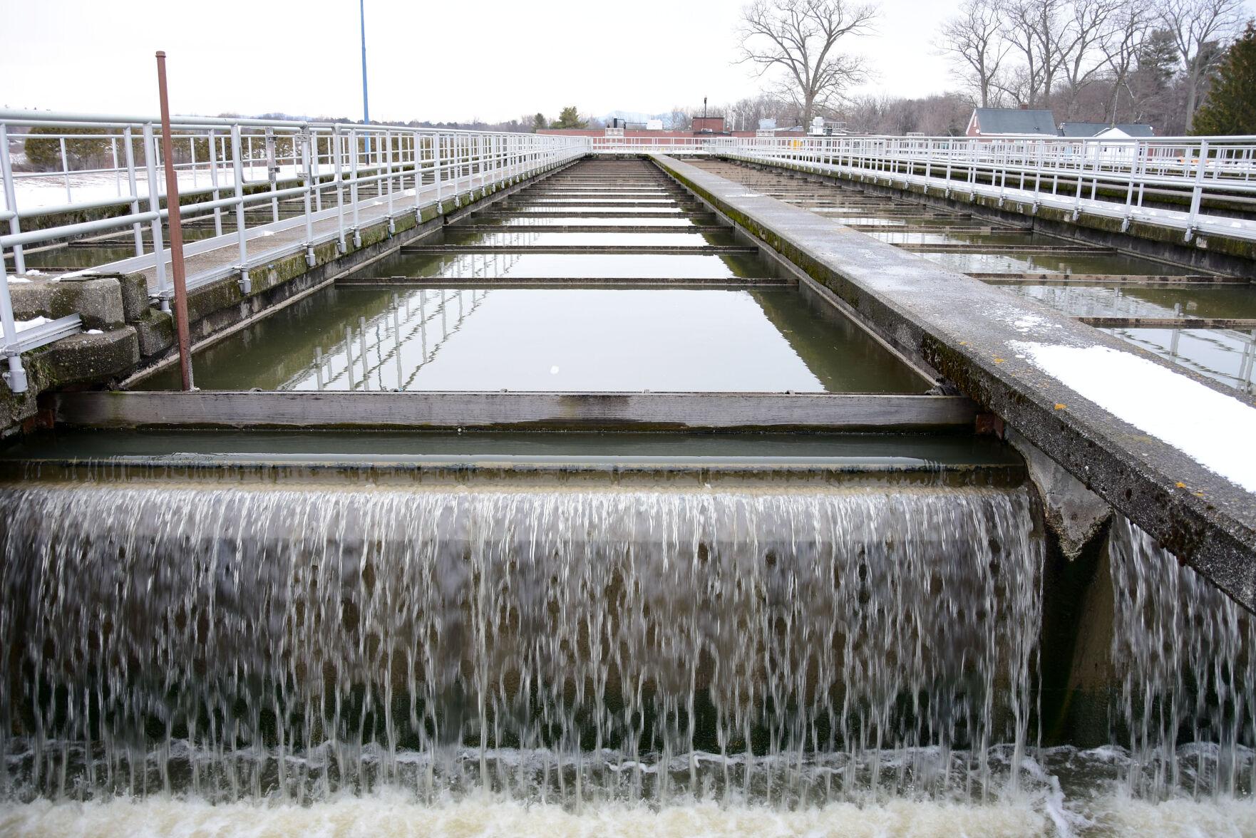 An overflowing tank at the Pittsfield wastewater treatment plant sent ...