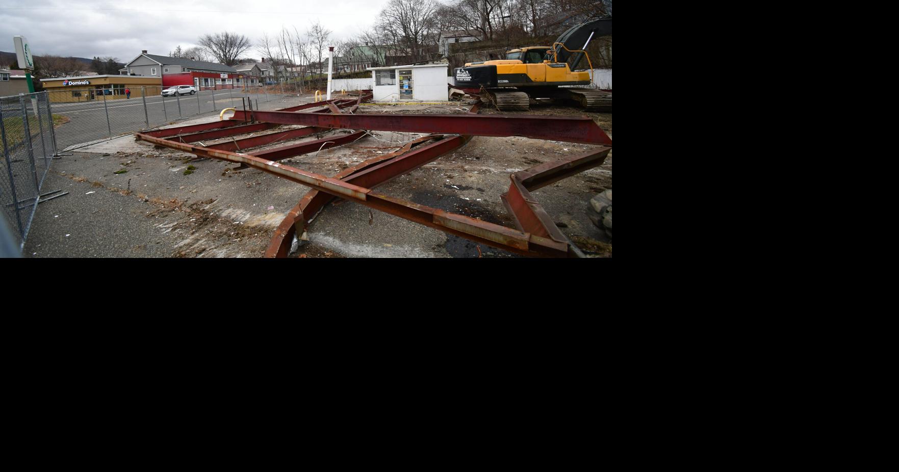 Demolition of the former gas station is underway | | berkshireeagle.com