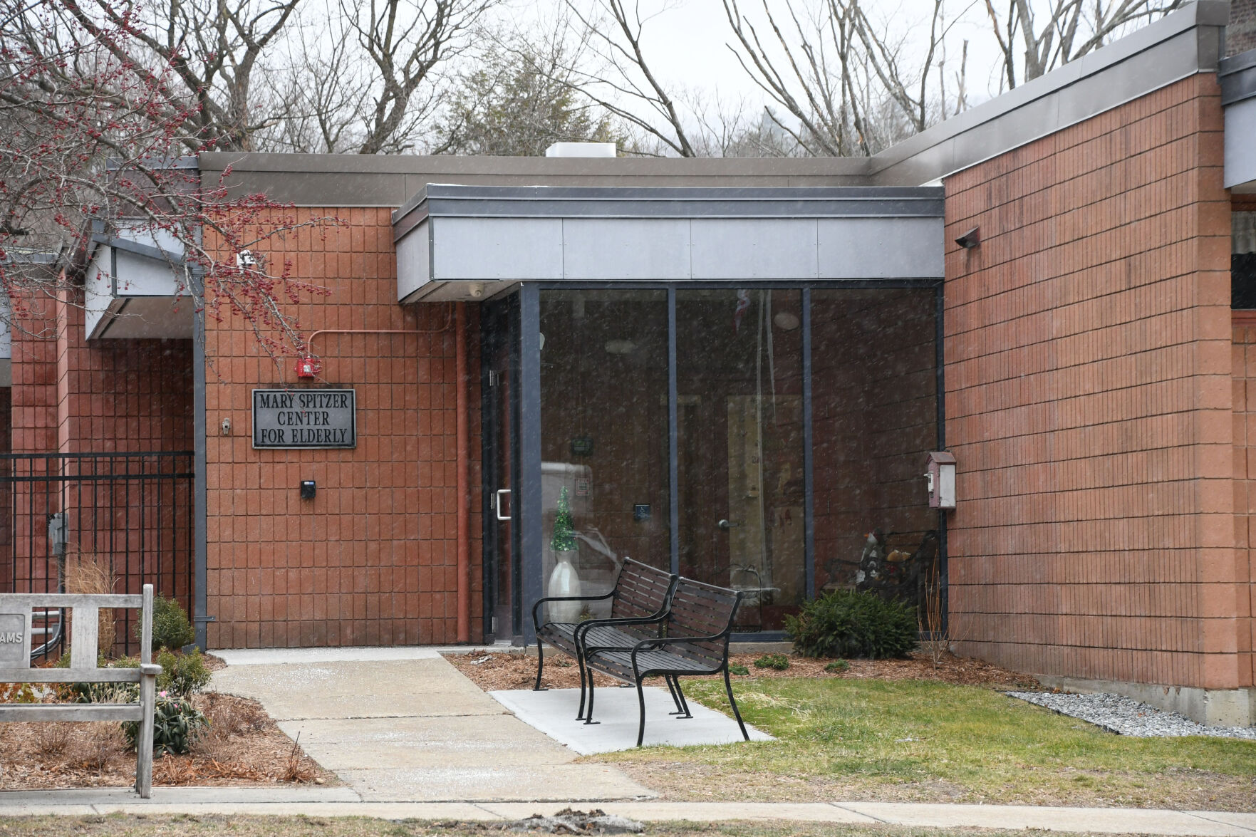 A new deck at the Mary Spitzer Senior Center was almost ready for use ...