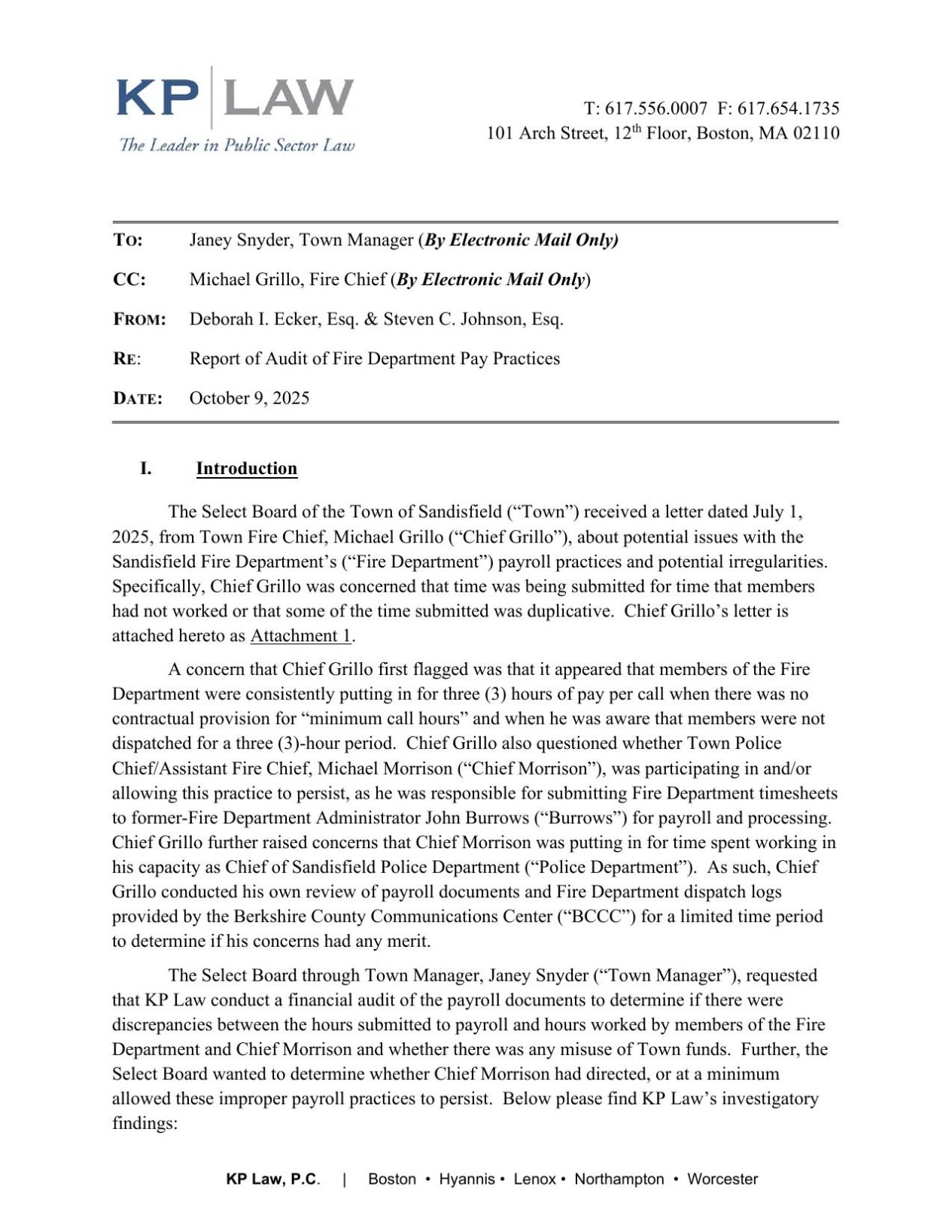 Sandisfield Select Board hands over investigation of fired police chief ...