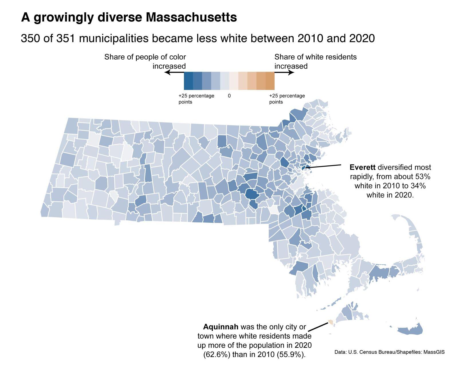 A more racially diverse Massachusetts, by the numbers | Local News ...