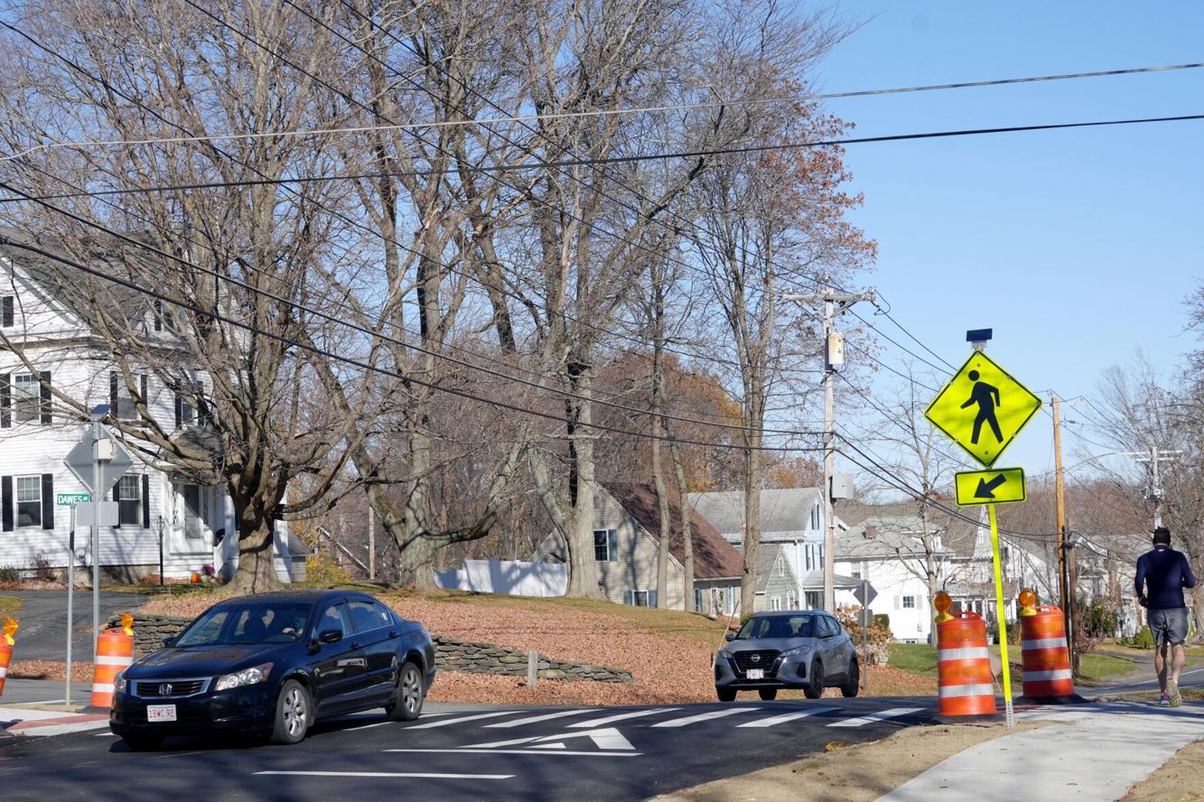 A raised crosswalk was installed on Holmes Road in Pittsfield to ...