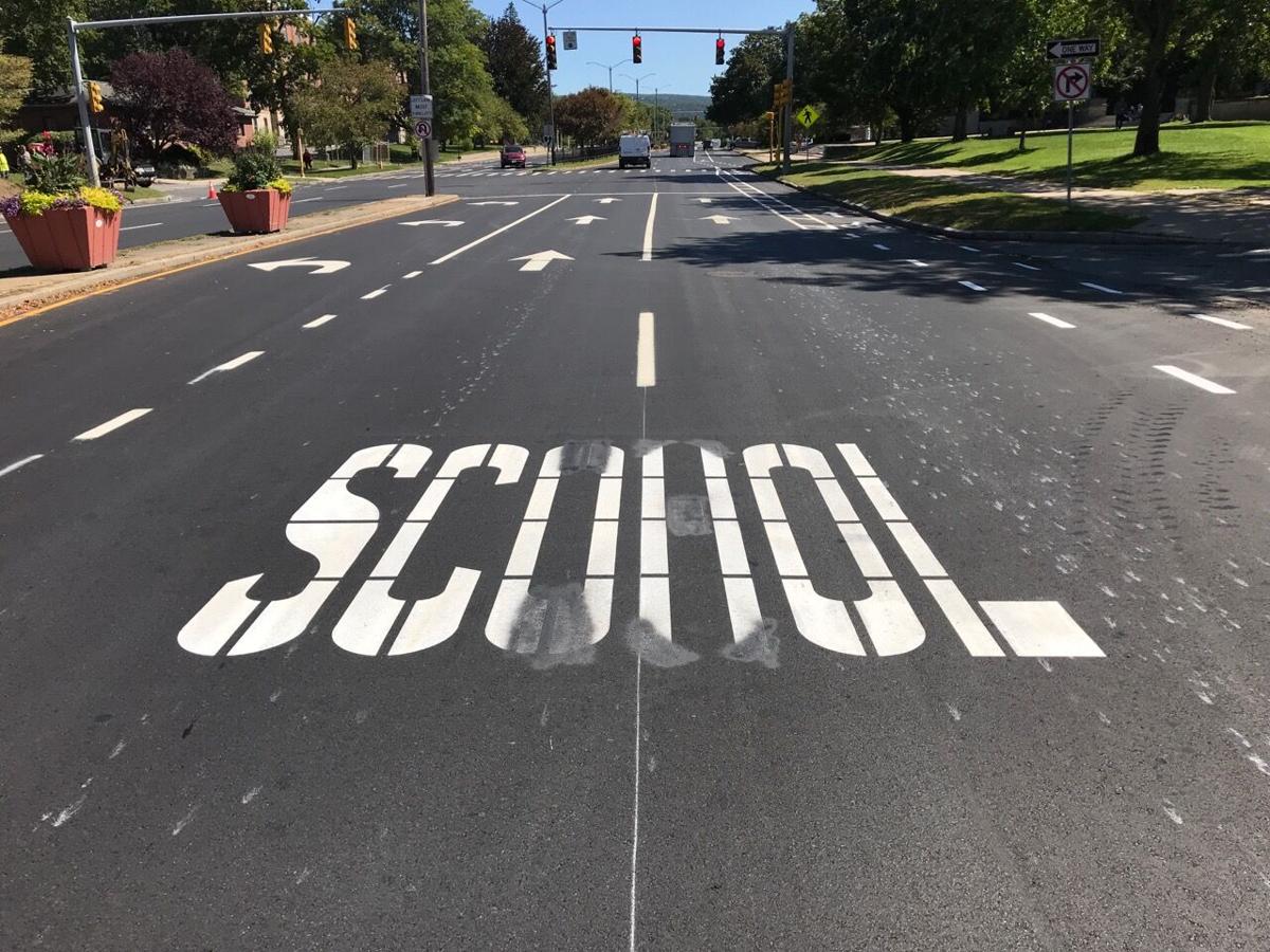A contractor was hired to paint lines and school zone markings on East Street. Then something ...
