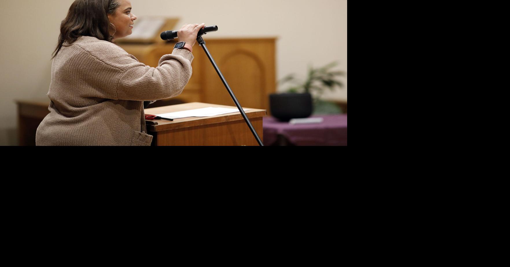 jennifer goewey speaking at podium | | The Berkshire Eagle