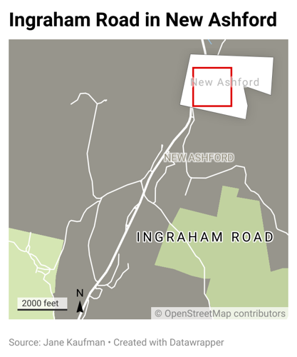 Ingraham Road in New Ashford map | | berkshireeagle.com