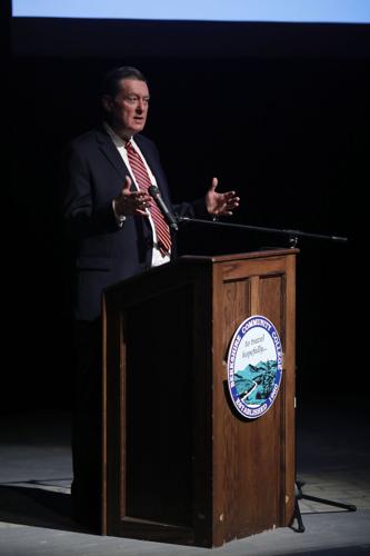 Ed Augustus speaking at podium | | berkshireeagle.com