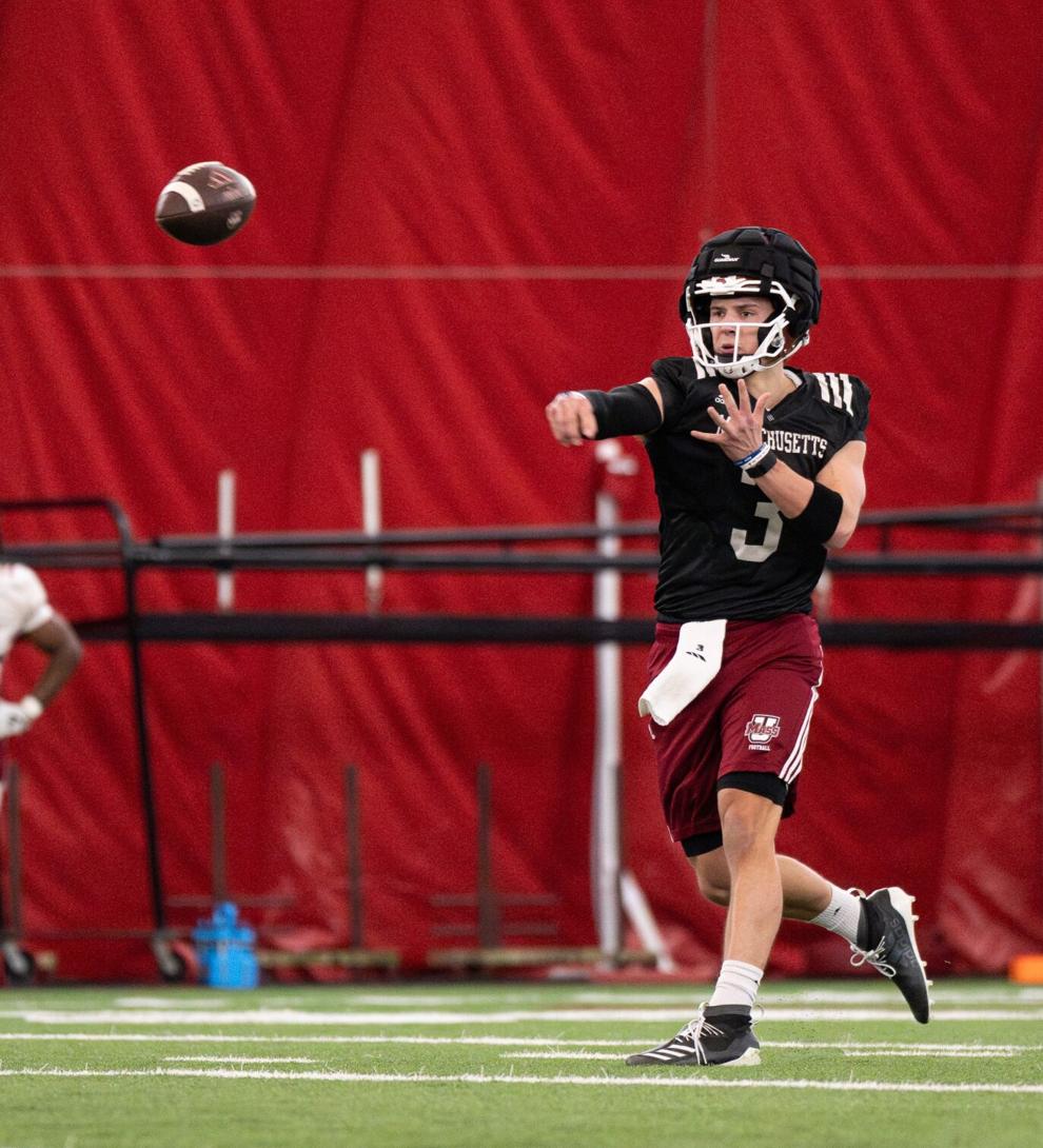 UMass football team returns to practice after spring break | Umass ...