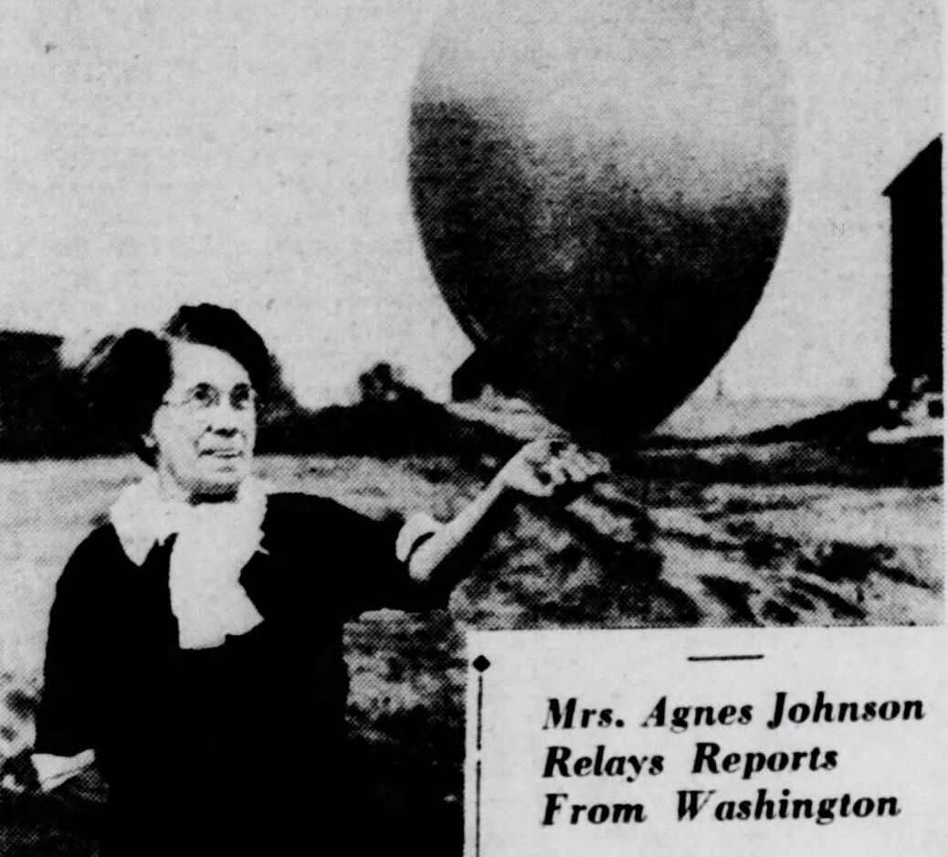 Balloonist Agnes Johnson never left the ground at Little Bucksteep in ...