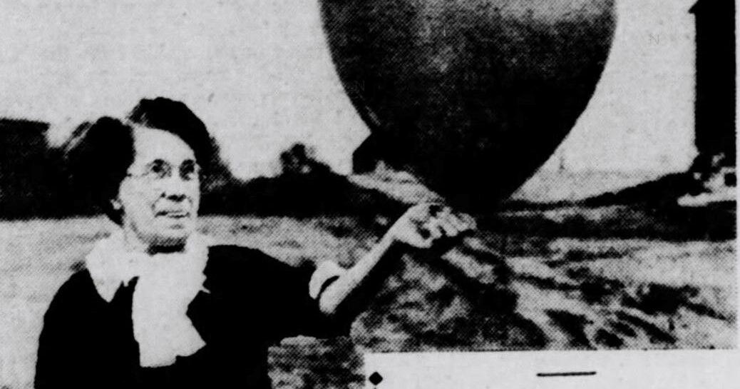 Balloonist Agnes Johnson never left the ground at Little Bucksteep in ...