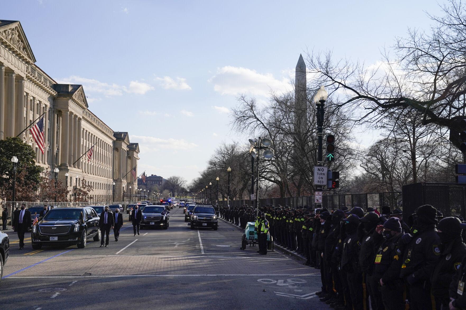 Troops facing away from Biden motorcade were watching for security ...