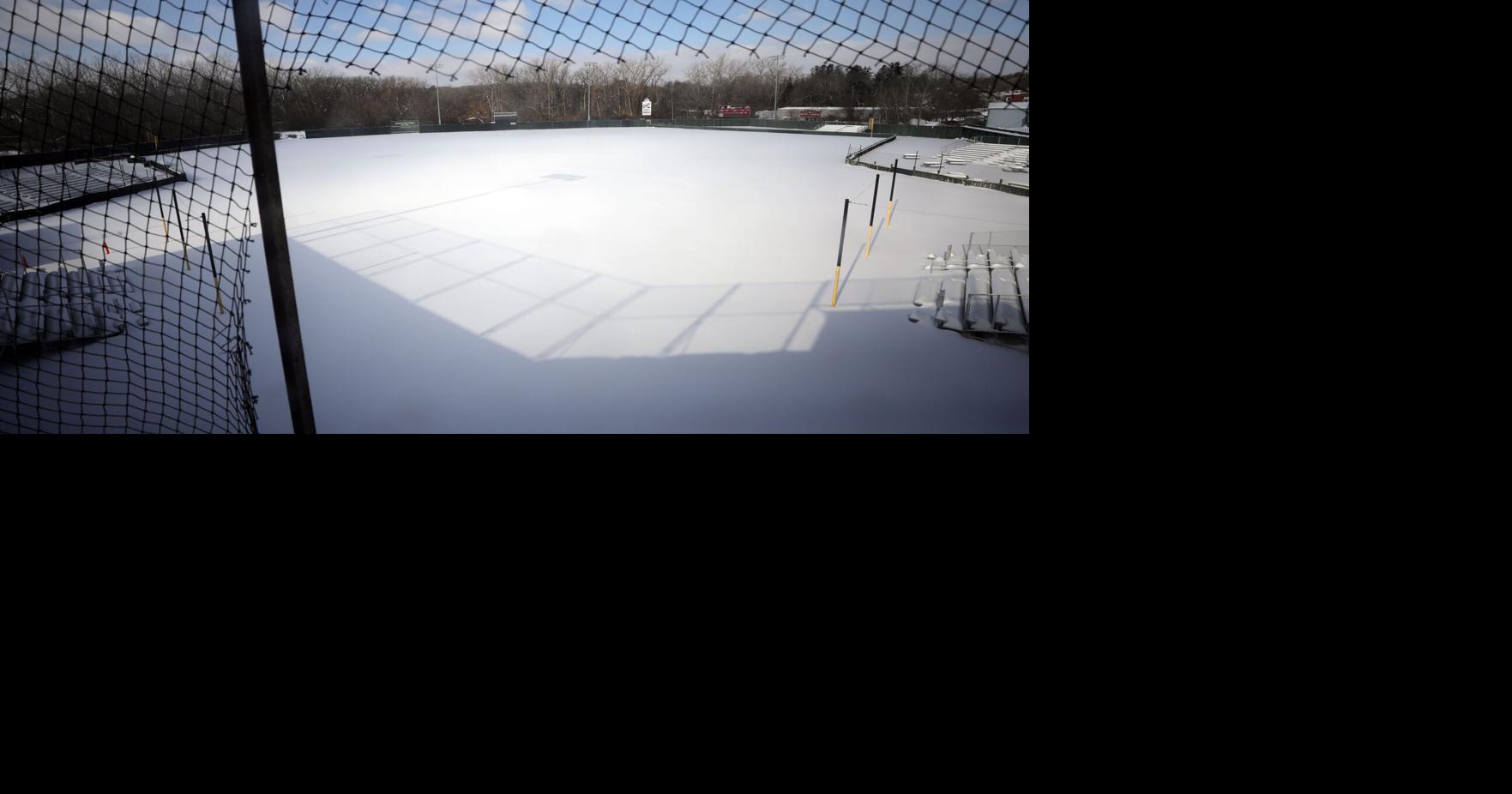 baseball field covered in snow | | berkshireeagle.com