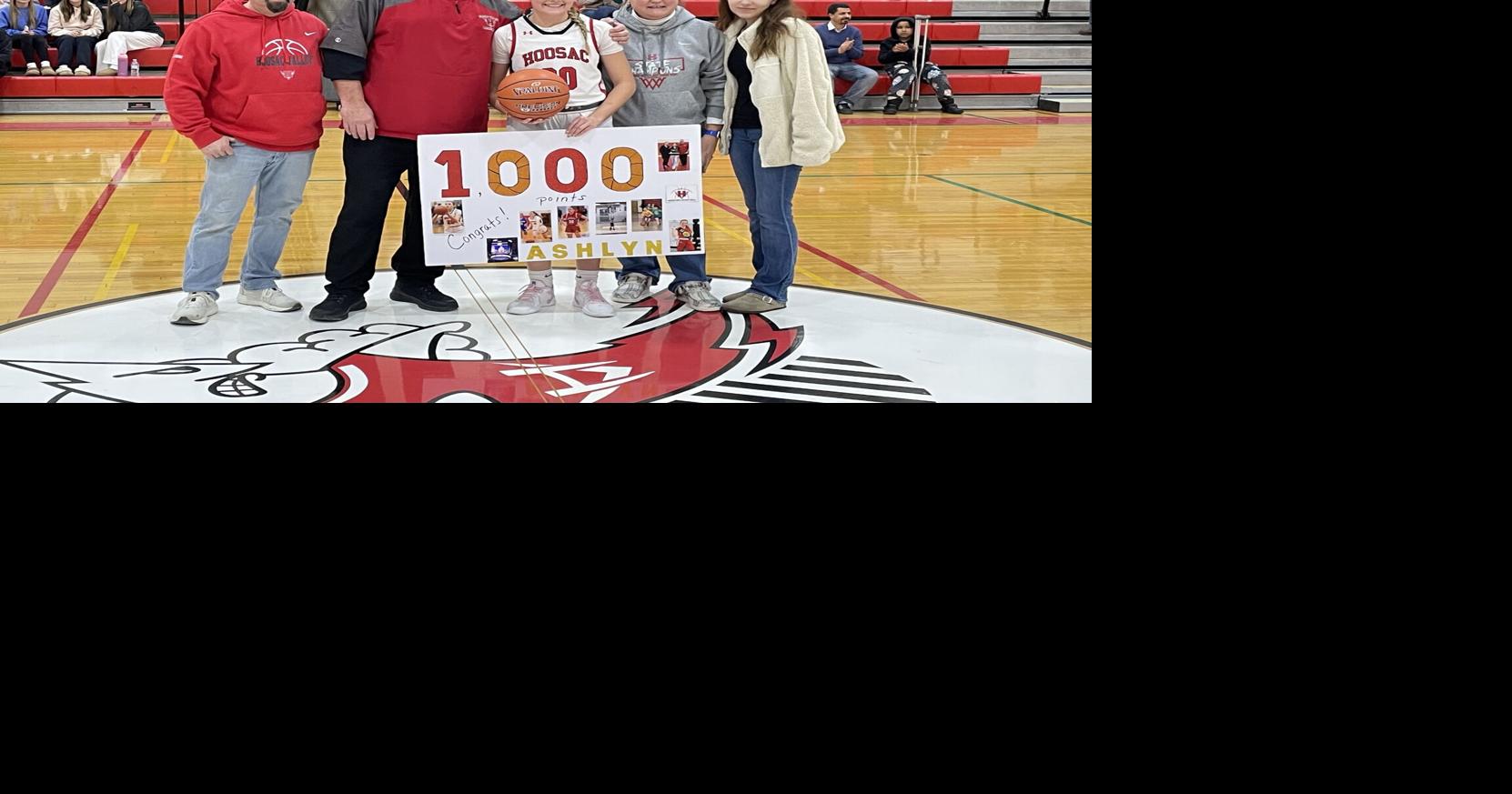 Hoosac Valley's Ashlyn Lesure celebrates hitting 1,000 point mark in ...