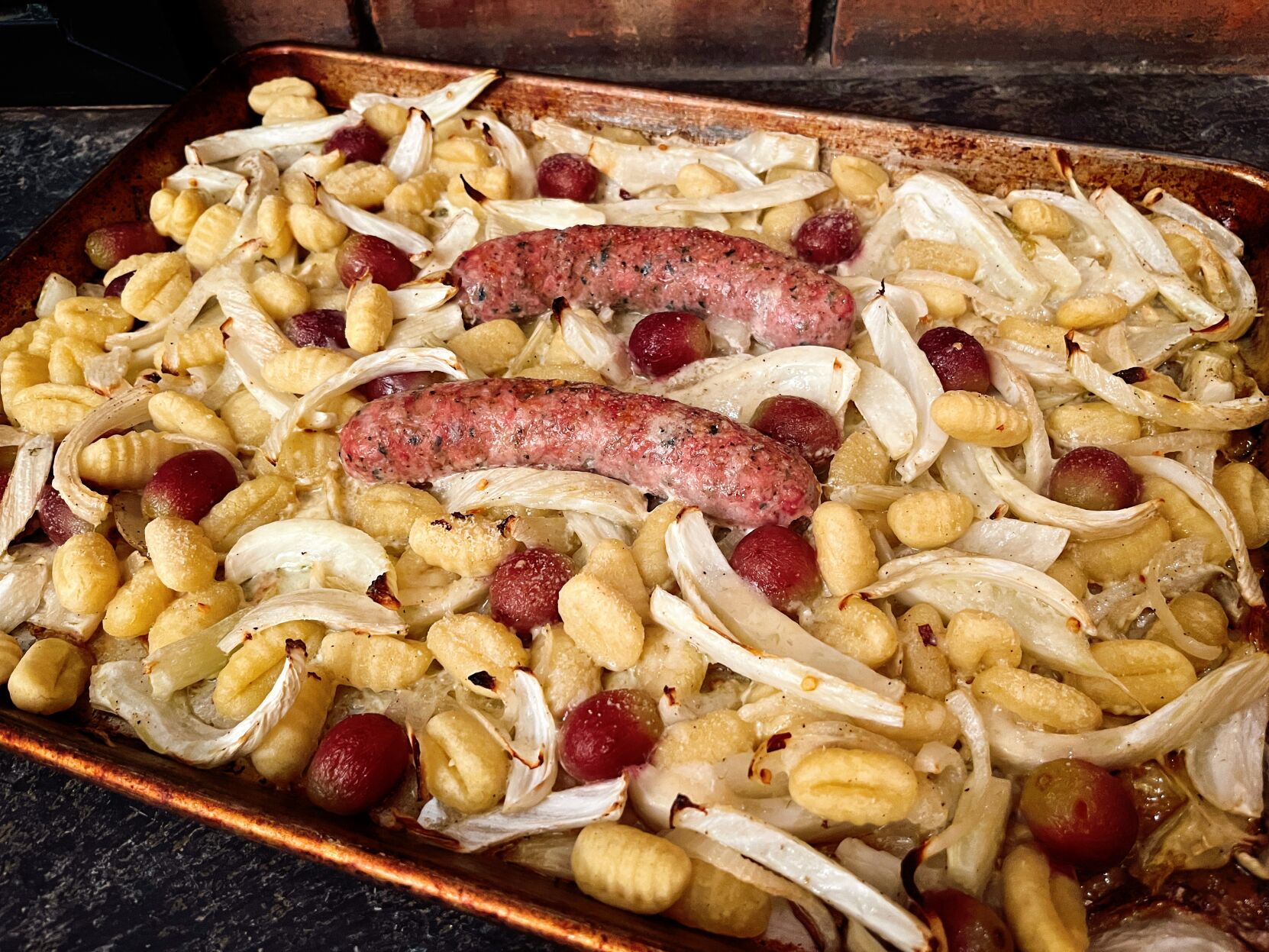 Comfort food made easy: Sheet pan gnocchi with Italian sausage | Arts ...