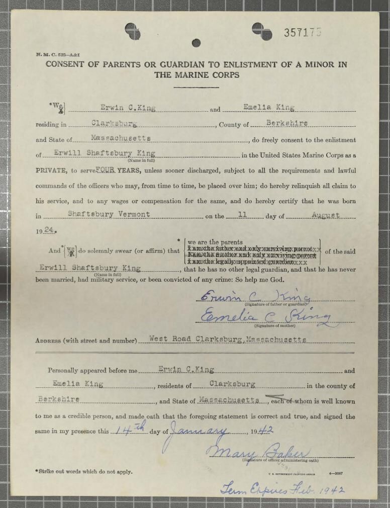 Fallen Marine Pfc. Erwin Shaftsbury King's surviving family learns ...