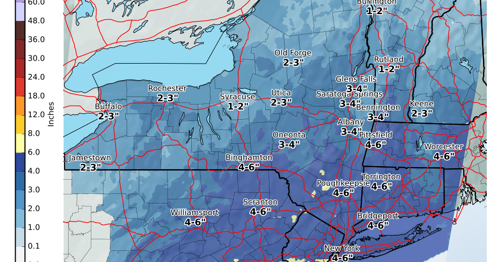 Berkshires weather: Latest snow predictions for Thursday's winter storm ...