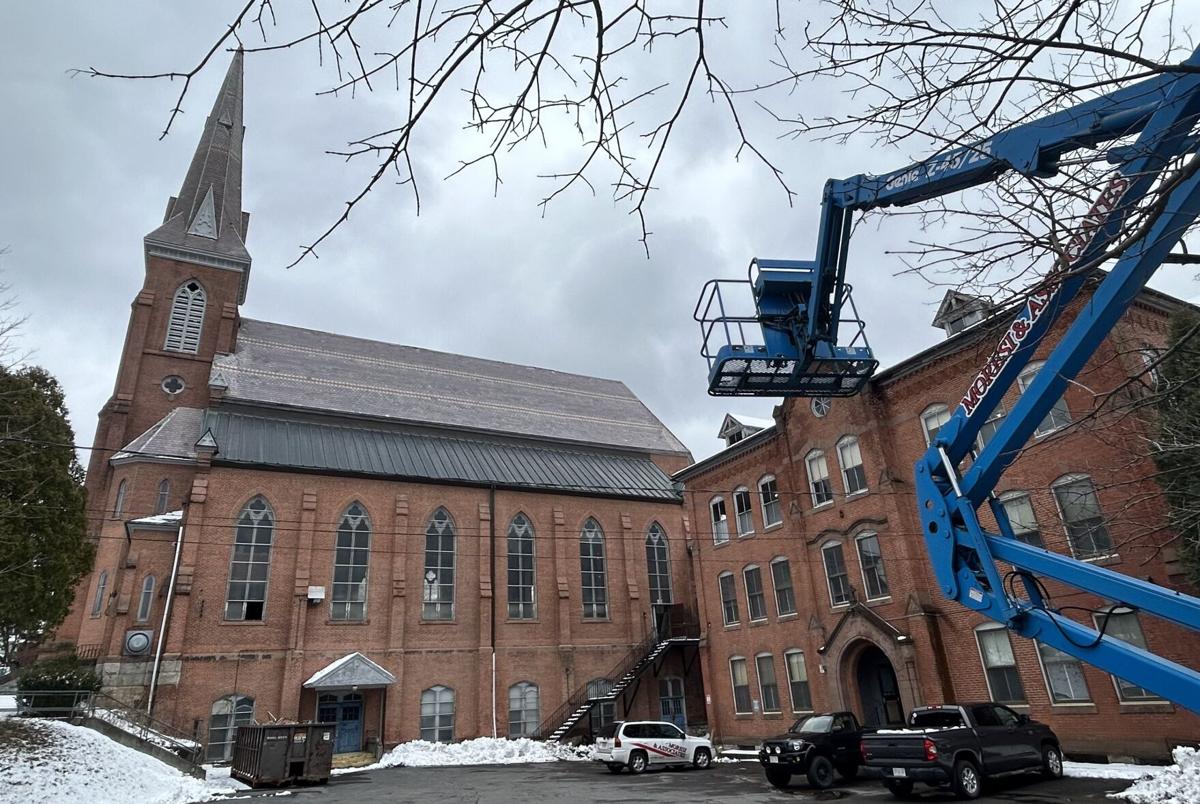 Work to redevelop the former Notre Dame Church and school in North ...