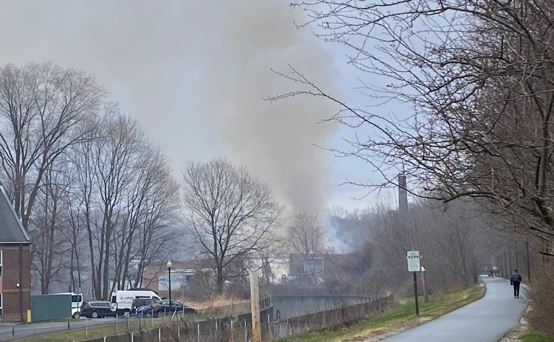 Air quality advisory issued due to a structure fire at a former factory ...