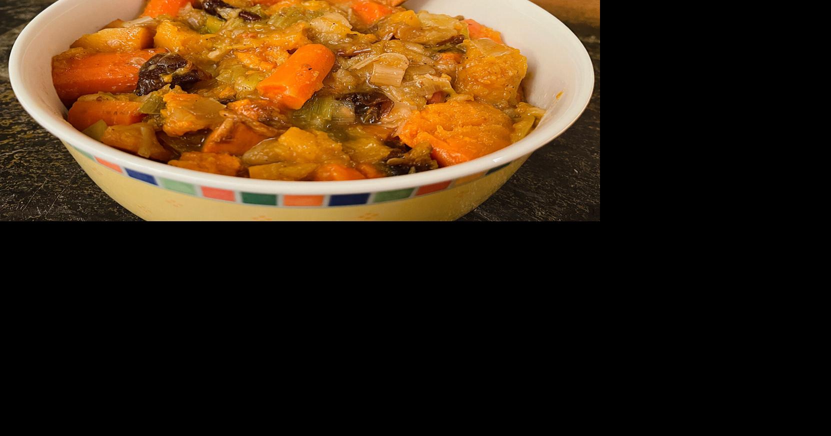 Vegan tzimmes are a perfect, sweet side dish when welcoming the new ...