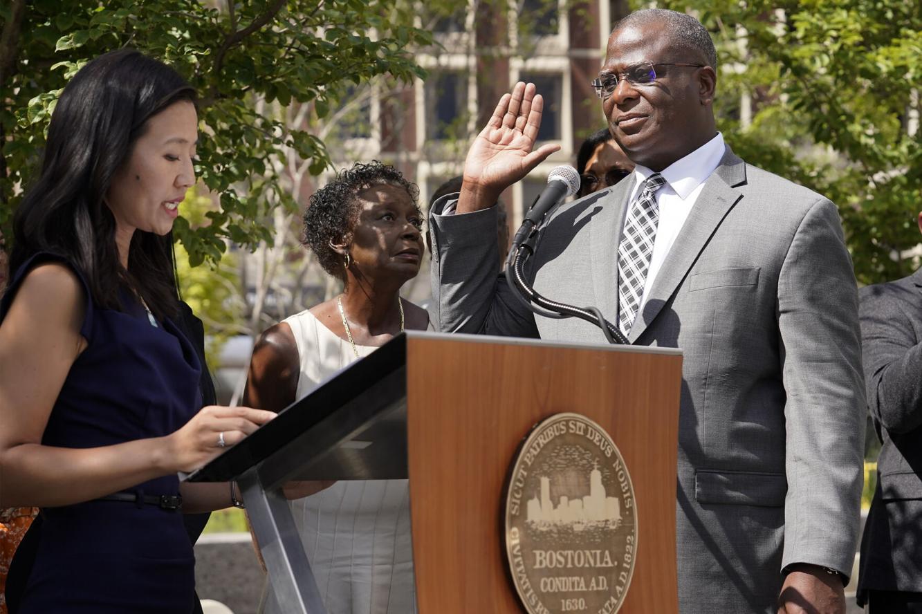 Michael Cox sworn in as Boston police commissioner | State | The ...