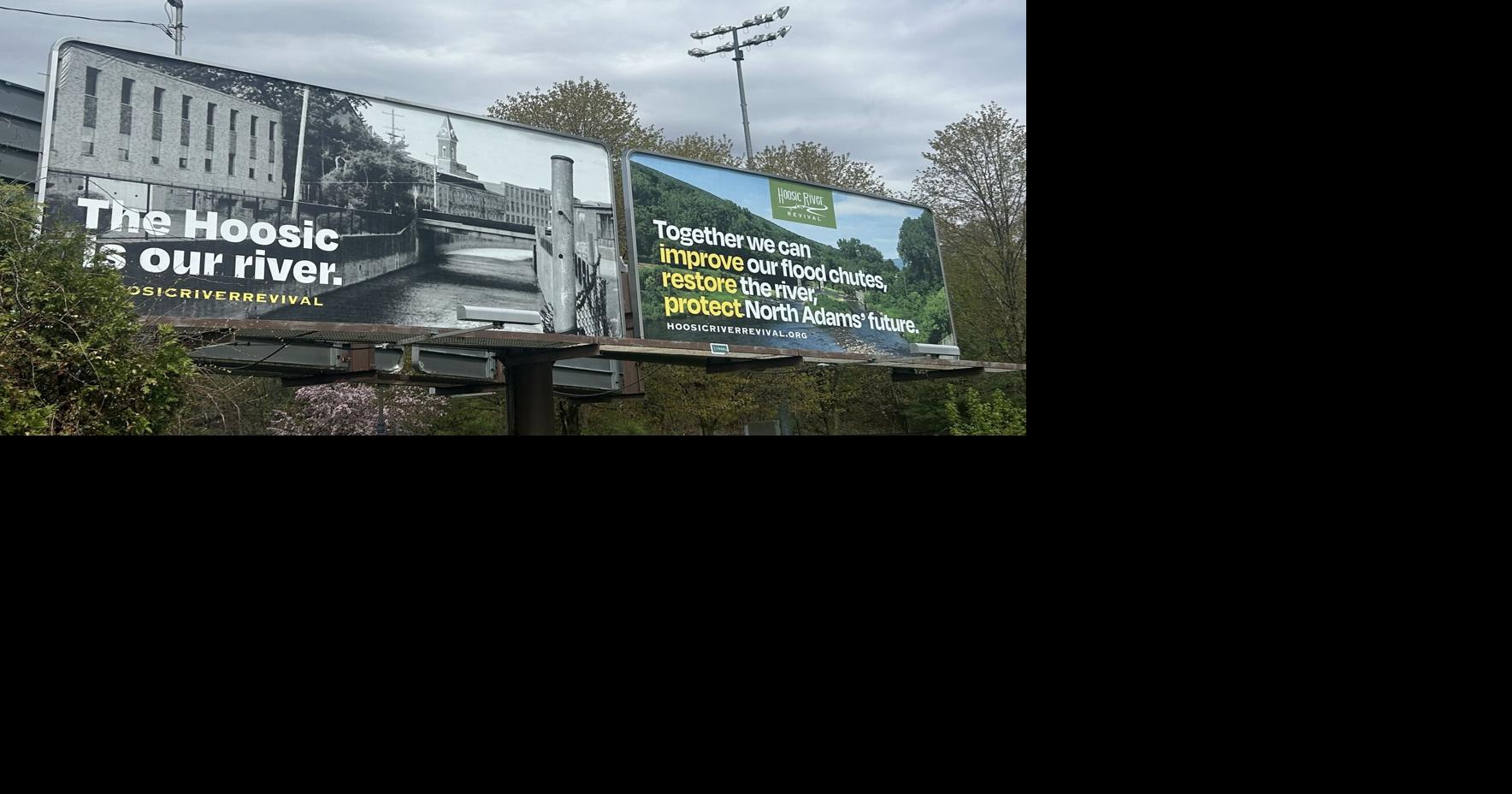 'The Hoosic is our river.' Billboards in North Adams highlight flood ...