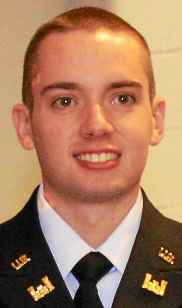 WITH THE COLORS: Joseph Reder commissioned as second lieutenant ...