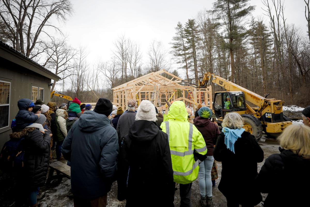 Berkshire Botanical Garden holds 'barn raising' to dedicate new timber ...