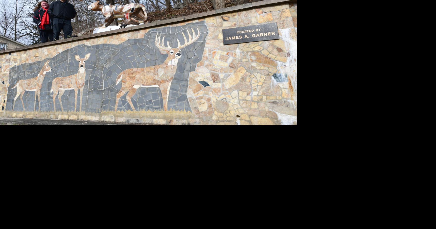 PHOTOS: Catamount statue added to North Adams mosaic wall | Multimedia ...