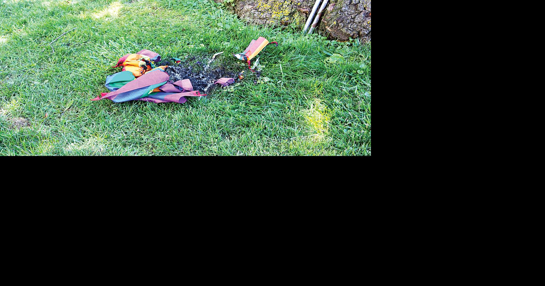 Vandals burn banner | Community News | beverlyreview.net
