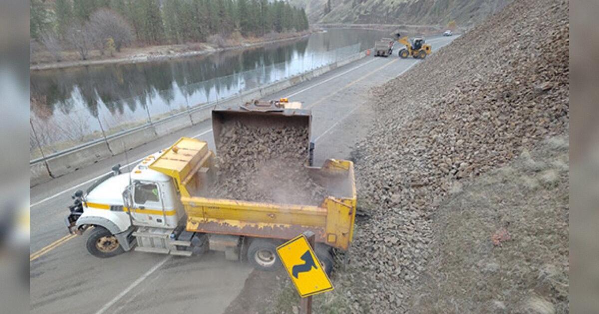 US-12 reopened this evening following emergency rock removal | Idaho ...