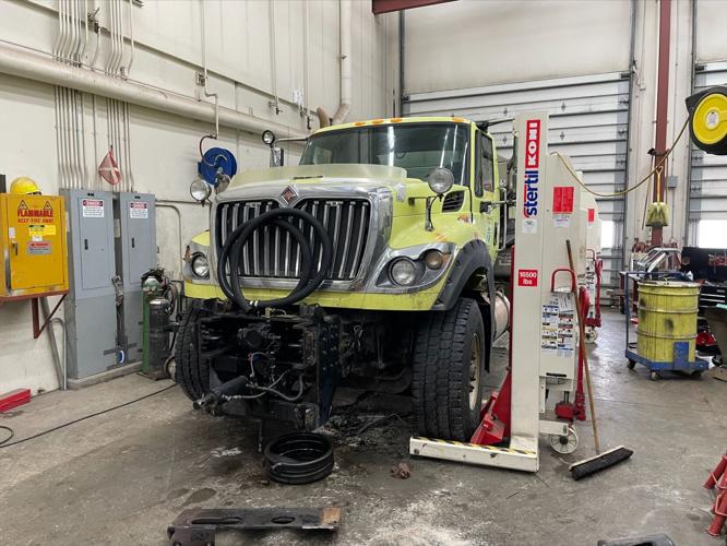 Mechanics Working to Repair WSDOT Snowplows That Were Struck Earlier ...