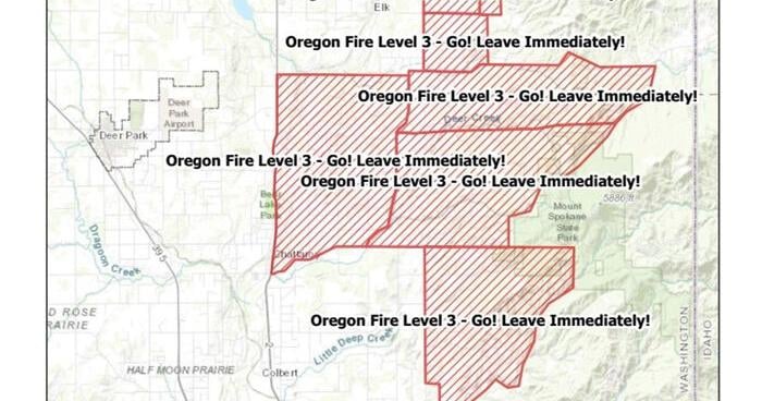 Spokane Evacuation map | | bigcountrynewsconnection.com