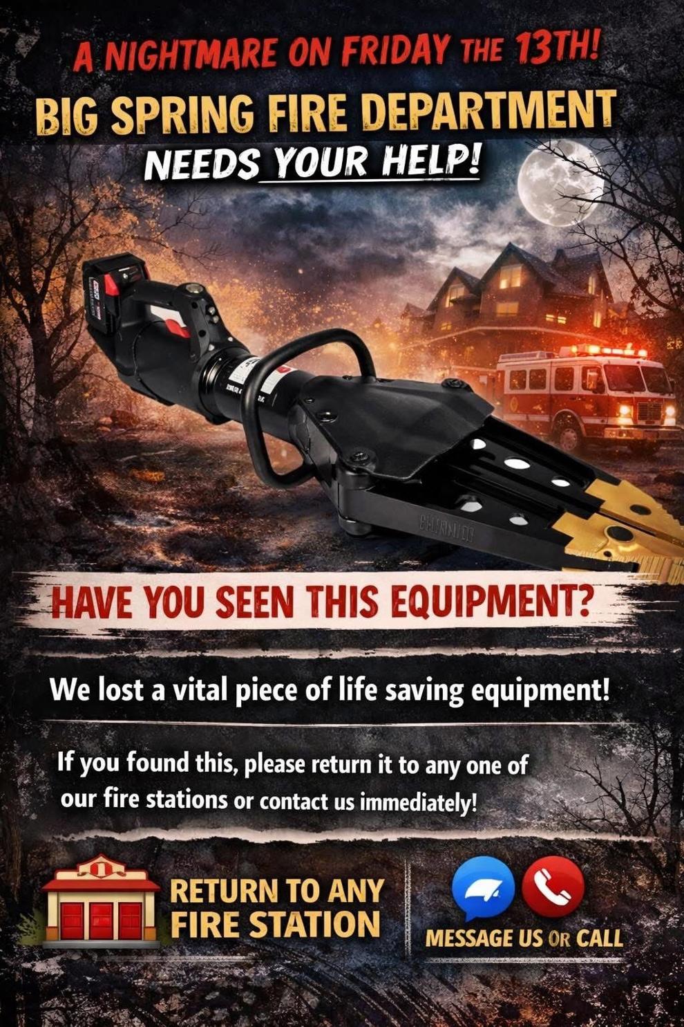 Big Spring Fire Department Appeals to Public for Return of Vital Rescue ...