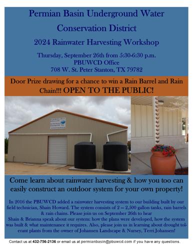 Permian Basin Underground Water Conservation District’s 2024 Rainwater ...