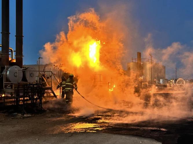 HCVFD responds to an oil field fire after release of crude oil, gas ...