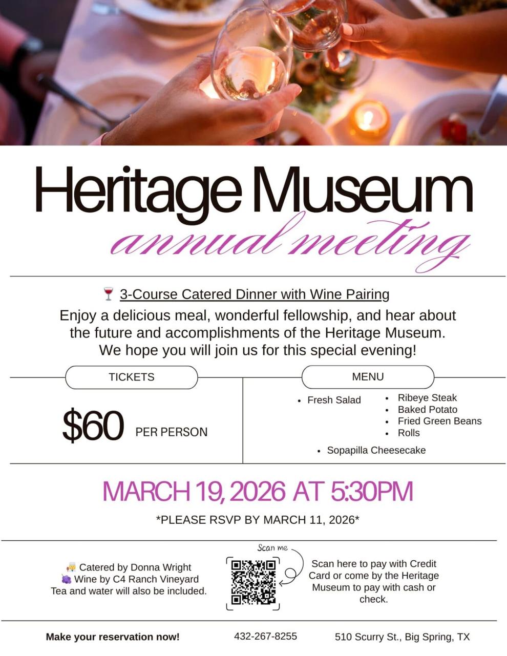Heritage Museum of Big Spring to Host Annual Meeting with Catered ...