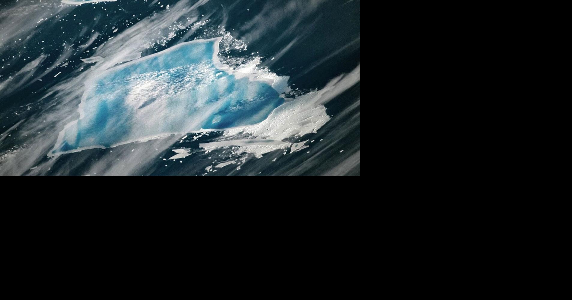 Iceberg that once world’s largest turning blue as it melts and dies ...