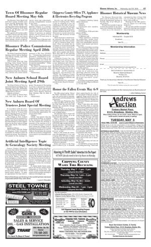 Page A1 | e-Edition | bloomeradvance.com