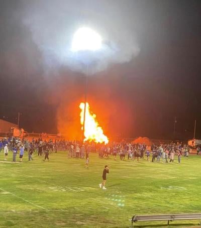 Bonfire at the Sanford-Fritch Pep Rally for Homecoming | News ...