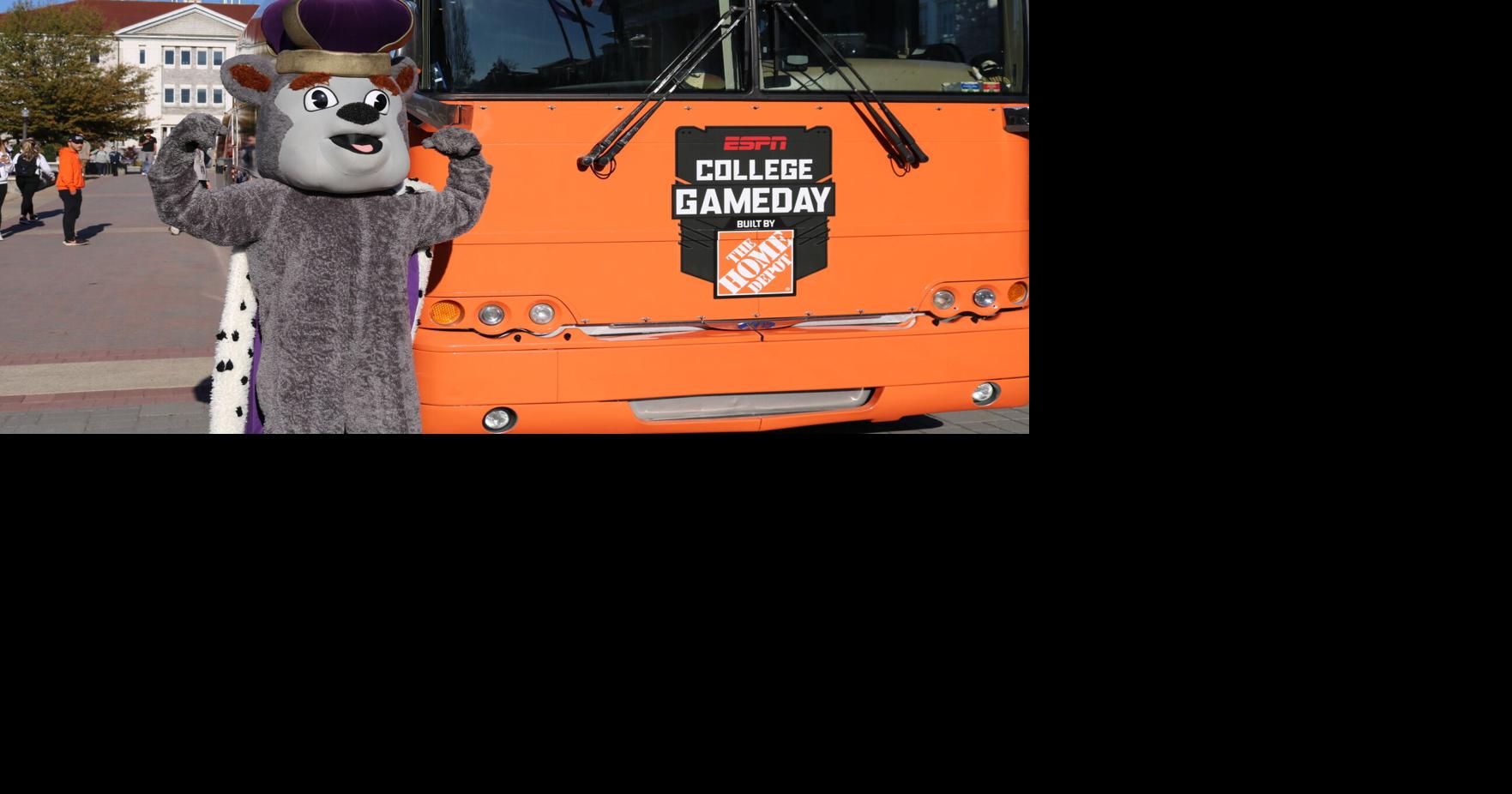 Thursday: Stage construction underway; arrival of College GameDay bus ...