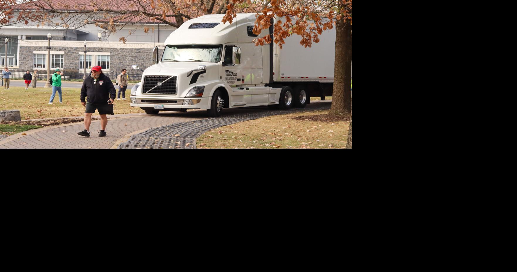 Wednesday afternoon: ESPN trucks arrive on Quad, production begins ...