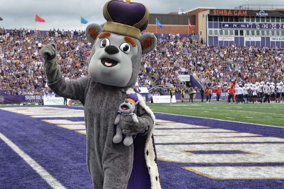 A day in the life of JMU’s mascot, Duke Dog, during a home football ...
