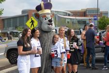 A day in the life of JMU’s mascot, Duke Dog, during a home football ...