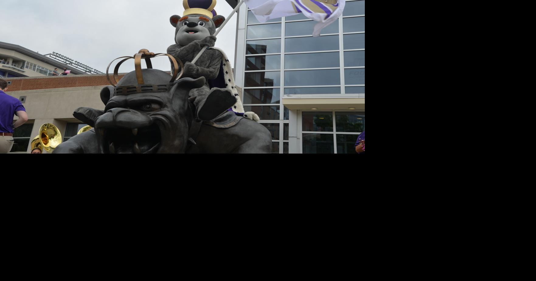 A day in the life of JMU’s mascot, Duke Dog, during a home football ...