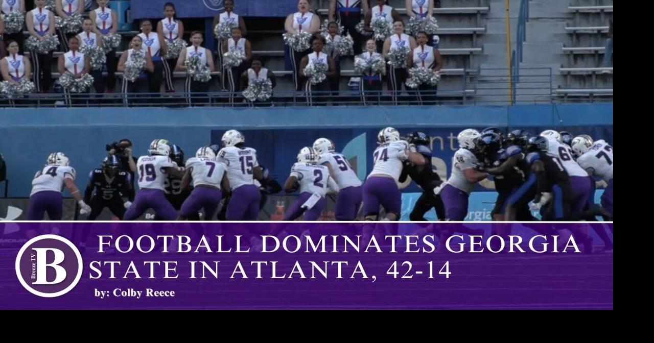 Football dominates Georgia State in Atlanta, 42-14 | Breeze TV ...