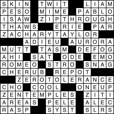 Crossword puzzle answers 10/04 | Crossword Answers | breezejmu.org