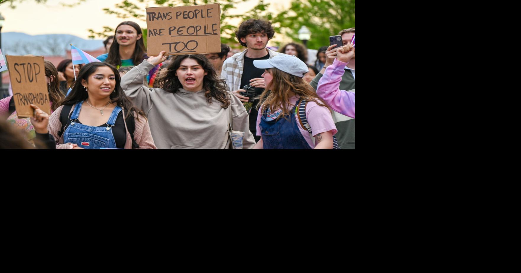 Hundreds march from Quad to Festival Lawn to support trans rights in ...