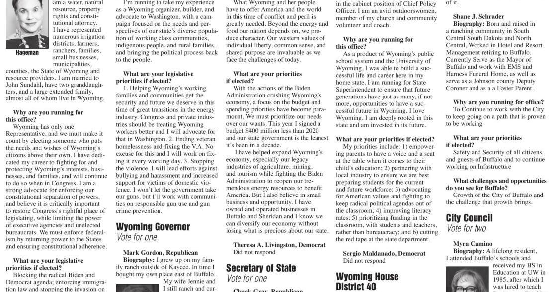 2022 General Election Voters Guide | News | buffalobulletin.com