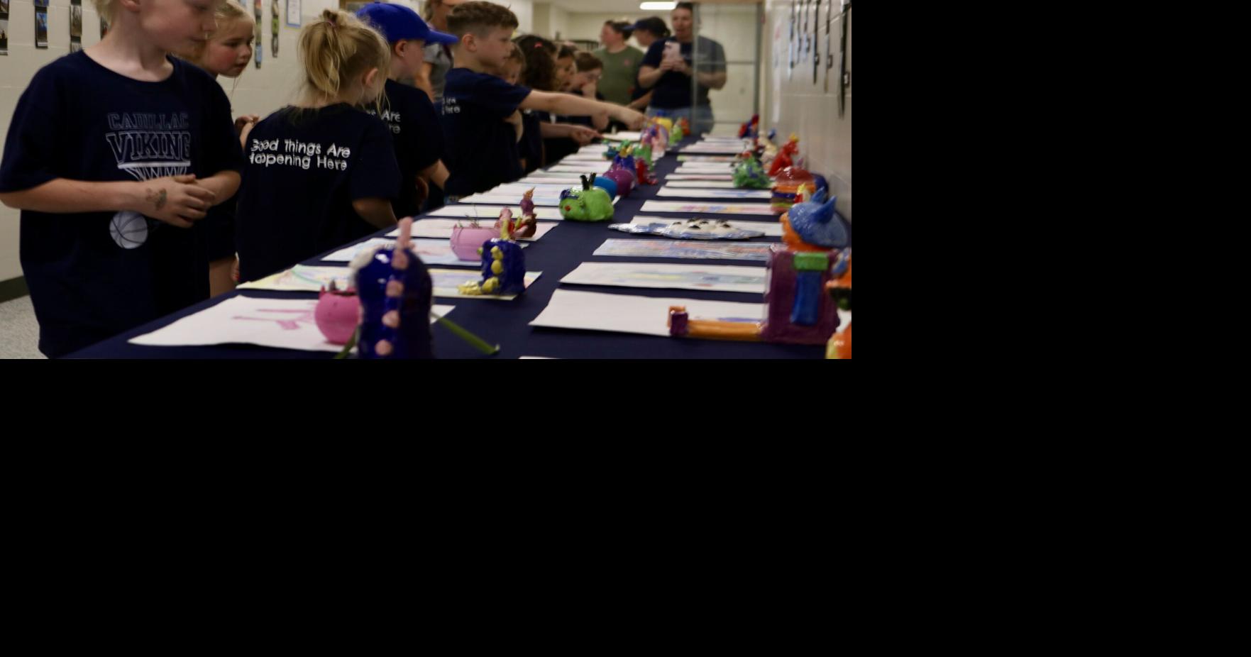 Cadillac first-graders’ monster drawings come to life | News ...