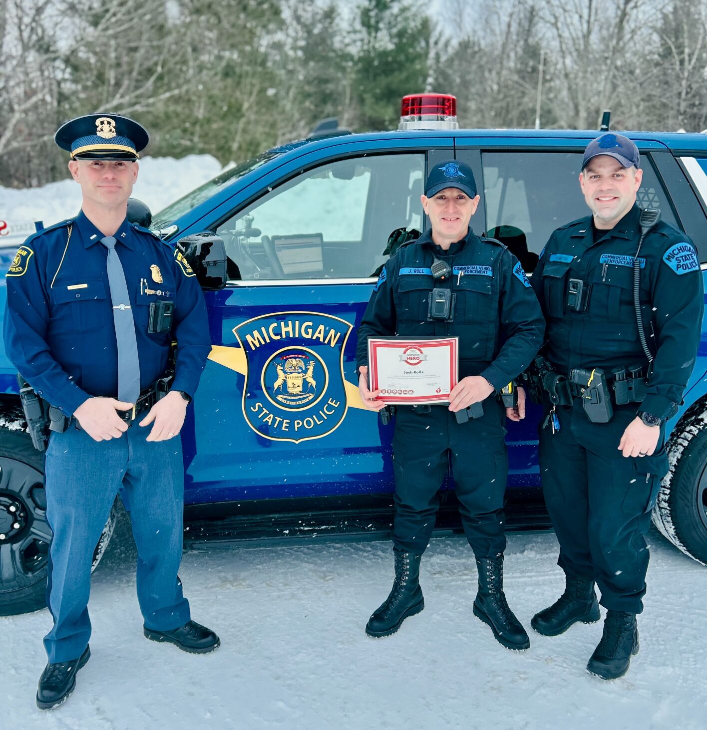 MSP motor carrier officer honored after lifesaving response | News ...